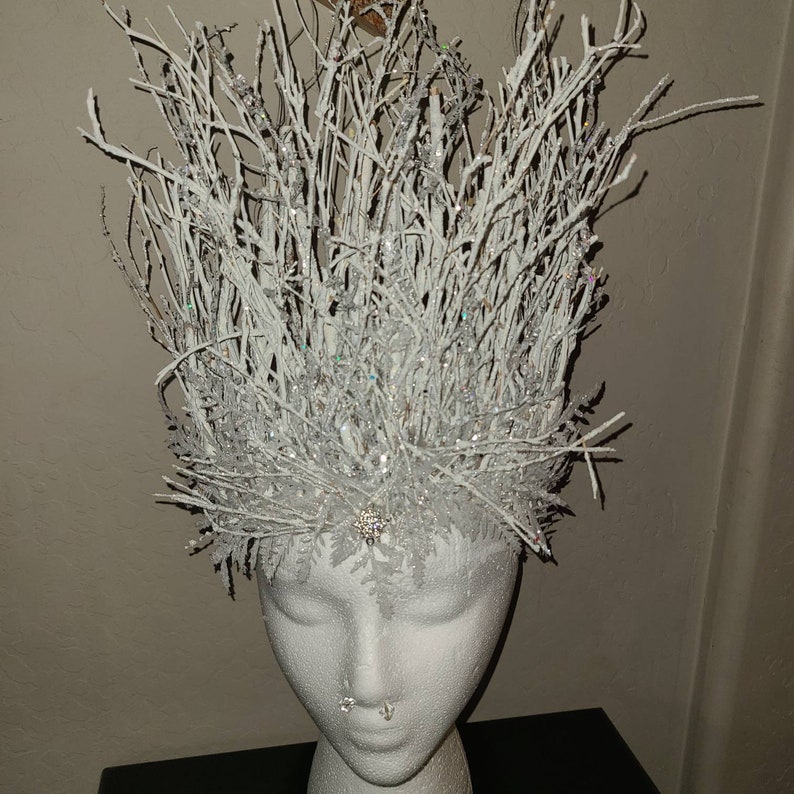 Snow Queen Forest Ice Crown - Etsy