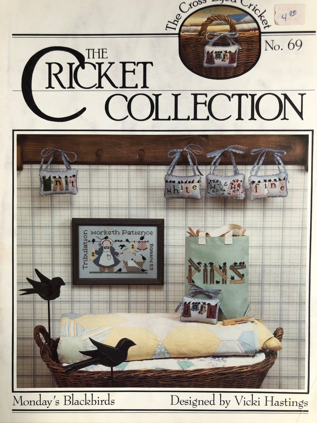 The Cricket Collection | Cross Stitch Pattern | Monday's Blackbirds - Etsy