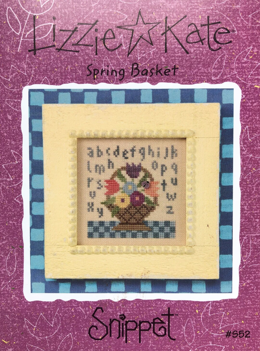 LIZZIE Kate~cross Stitch Pattern~spring Basket Snippet~no Charm ...