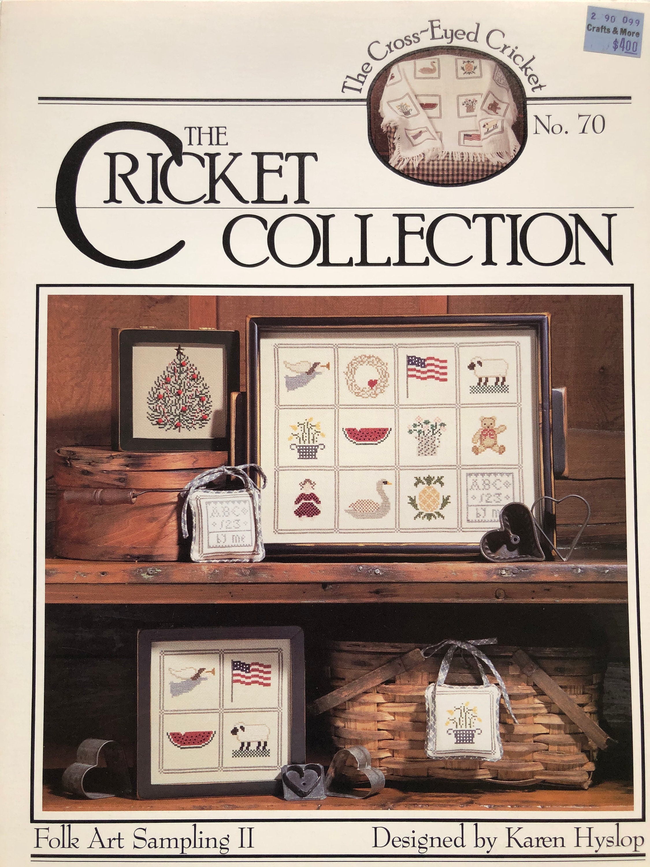 The Cricket Collection~cross Stitch Pattern~folk Art Sampling II - Etsy