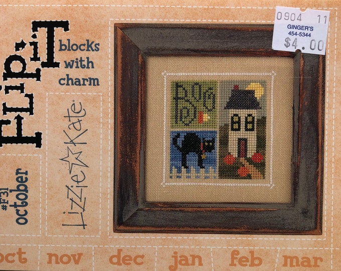 LIZZIE Kate~cross Stitch Pattern~flip-it October Block With Charm - Etsy