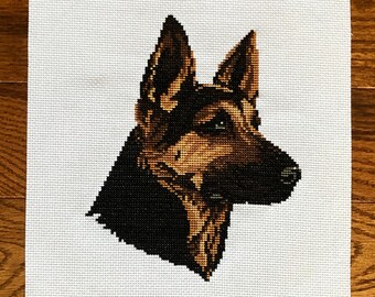 Cross Stitch German Shepherd - Etsy
