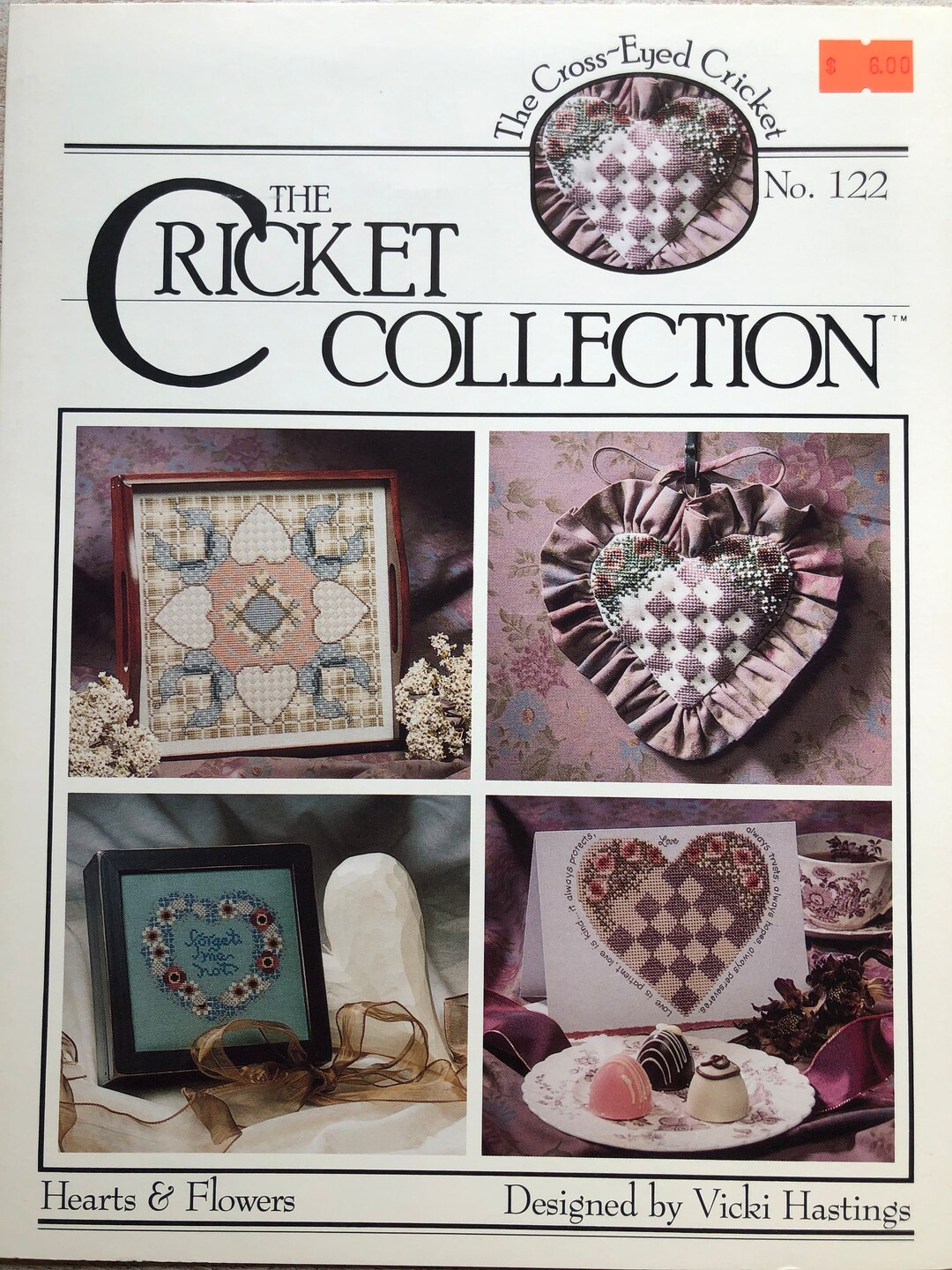 The Cricket Collection~cross Stitch Pattern~hearts & Flowers - Etsy