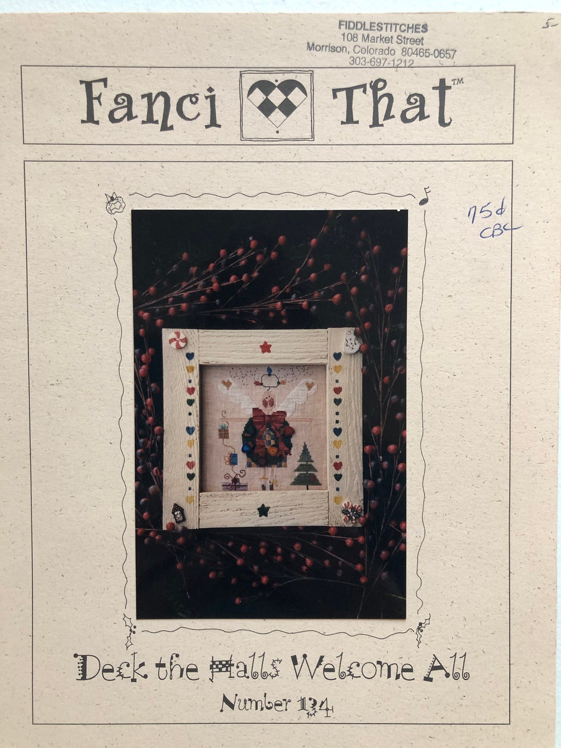 FANCI That~cross Stitch Pattern~deck the Halls Welcome All No. 134 - Etsy