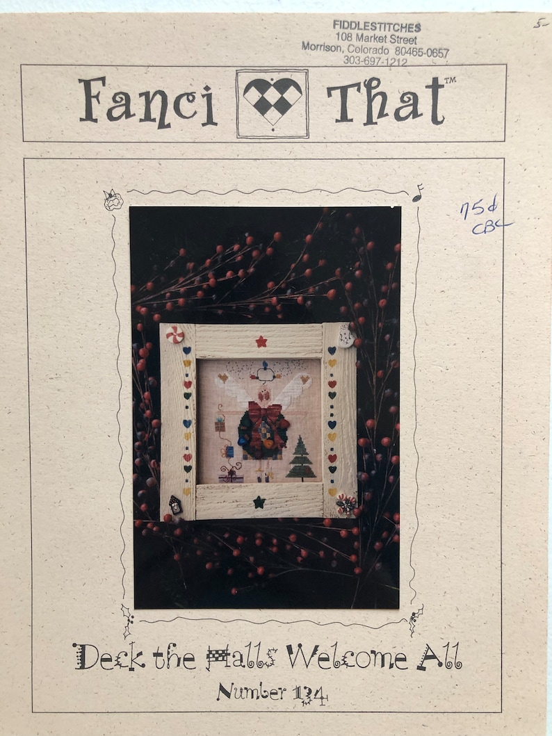 FANCI That~cross Stitch Pattern~deck the Halls Welcome All No. 134 - Etsy