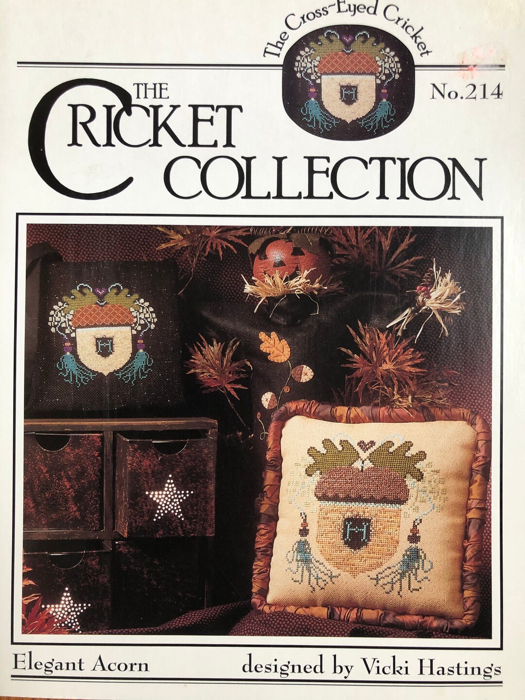 The Cricket Collection~cross Stitch Pattern~elegant Acorn - Etsy
