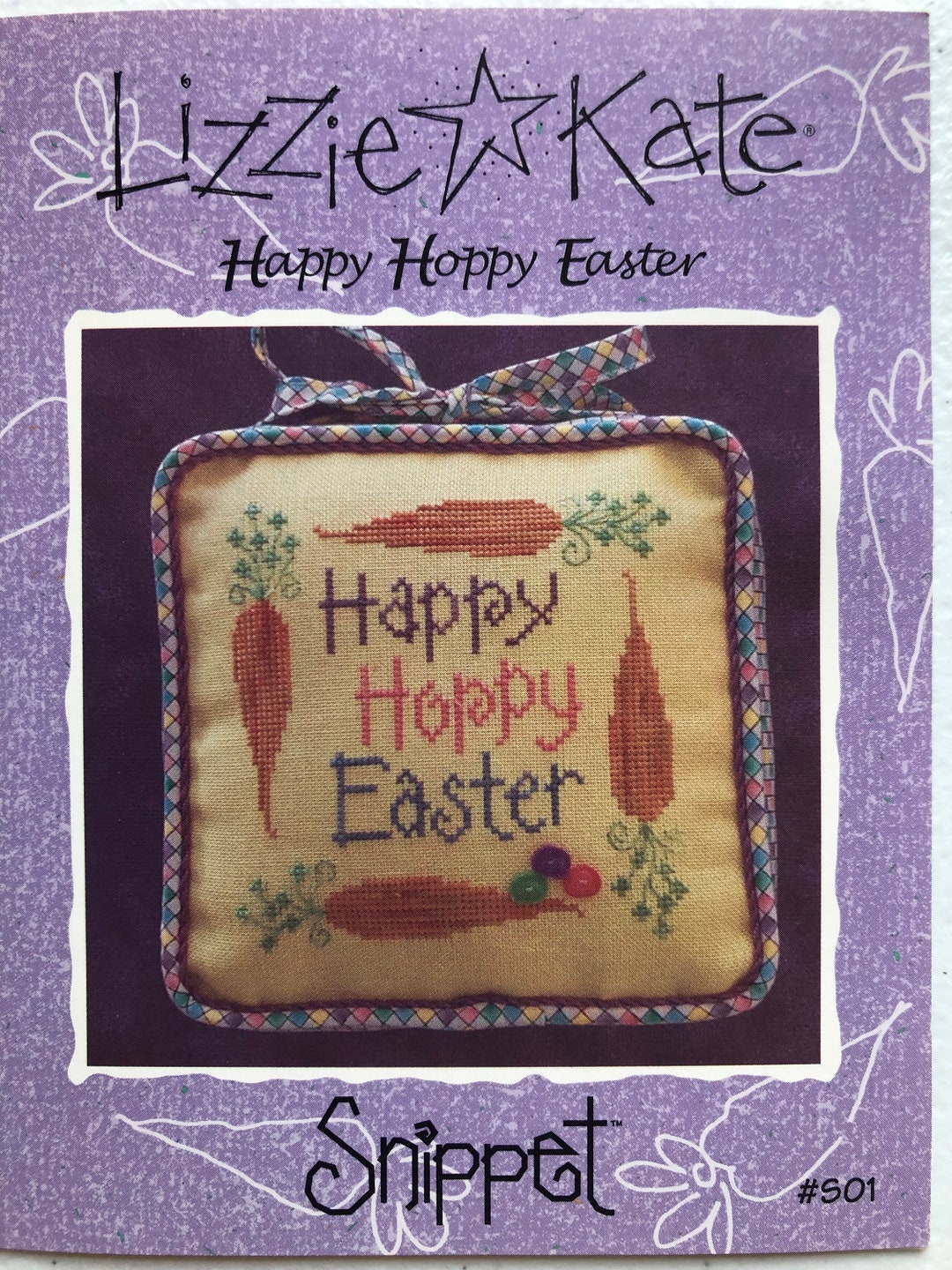 LIZZIE Kate~cross Stitch Pattern~snippet~happy Hoppy Easter~no Charm ...