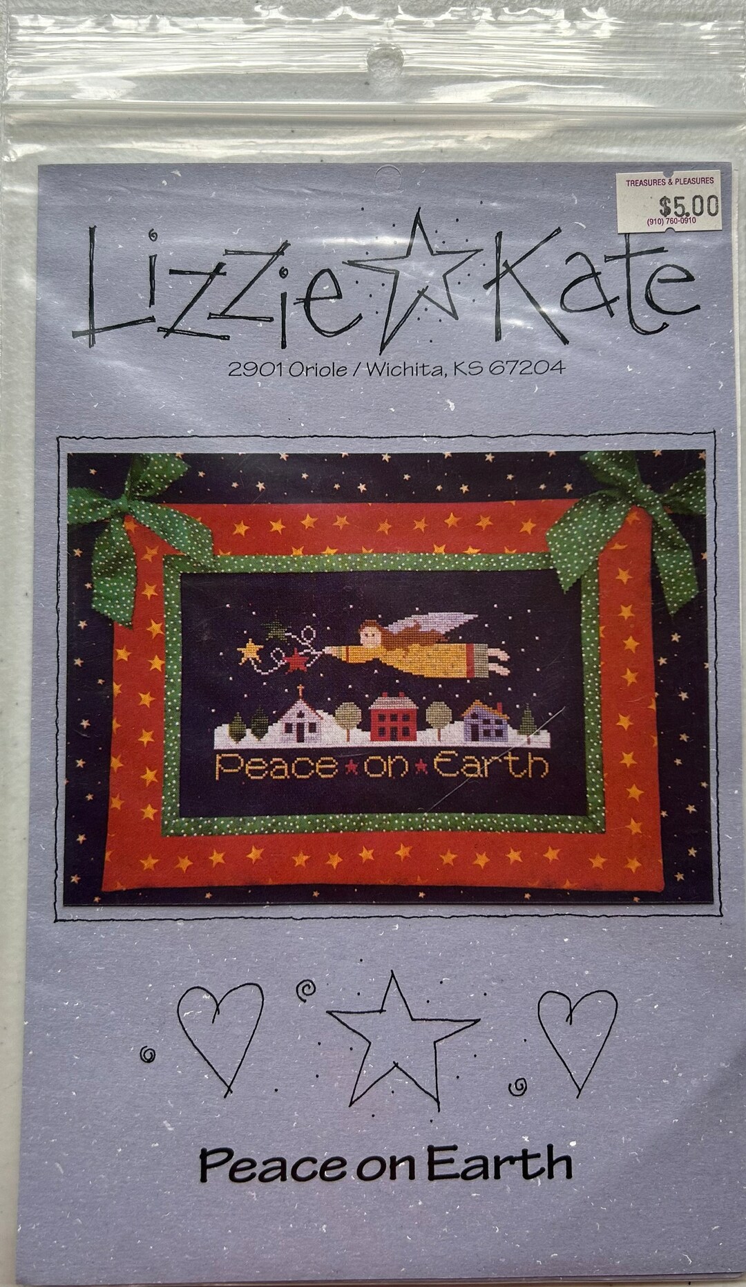 LIZZIE Kate~cross Stitch Pattern~peace on Earth - Etsy