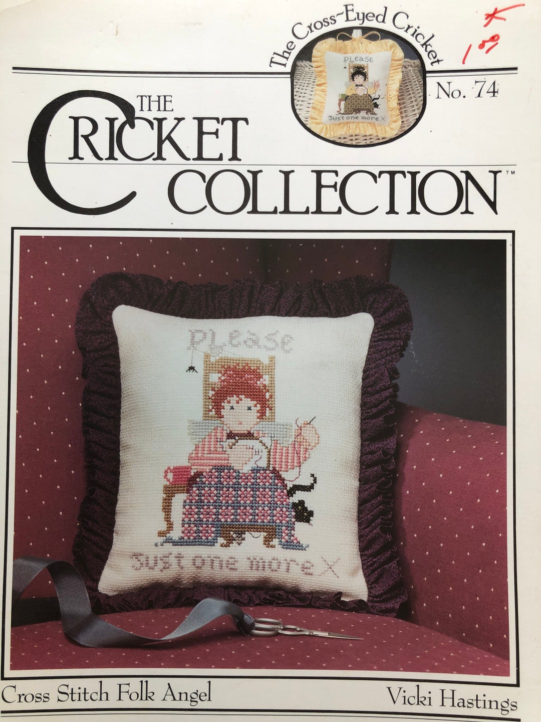 The Cricket Collection~cross Stitch Pattern~cross Stitch Folk Angel - Etsy