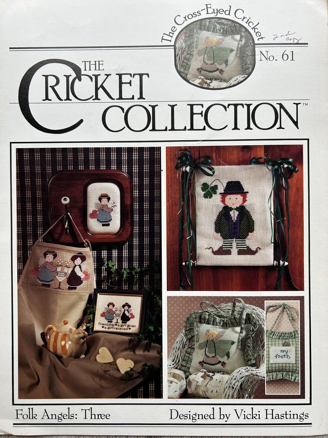 The Cricket Collection~cross Stitch Pattern~folk Angels: Three - Etsy