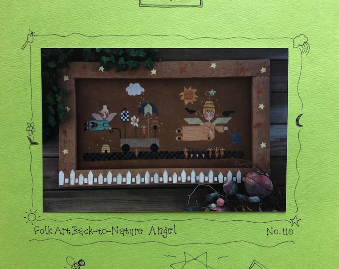 FANCI That~cross Stitch Pattern~folk Art Back-to-nature Angel No. 110 ...