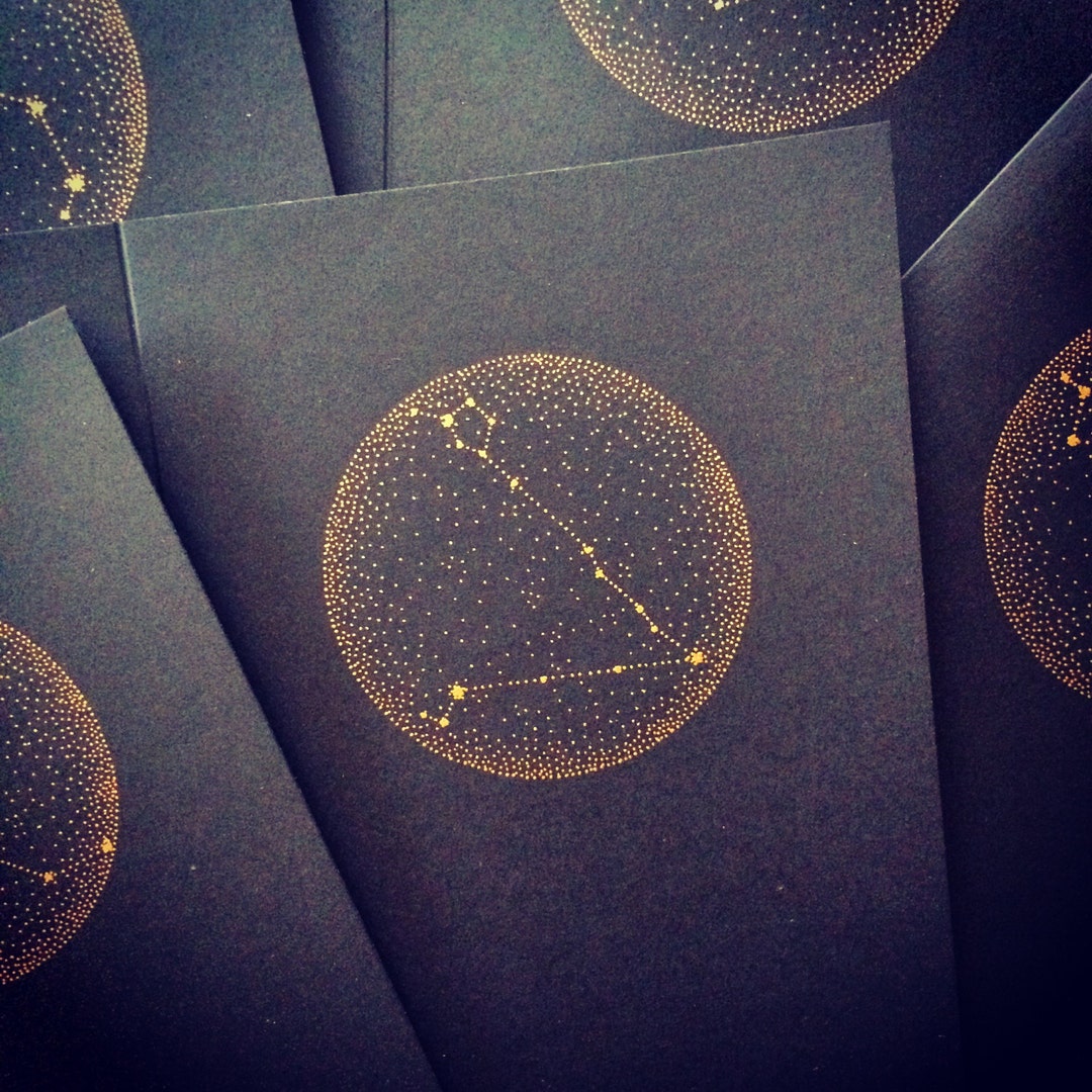 Star Sign Constellation Card With Matching Envelope - Etsy