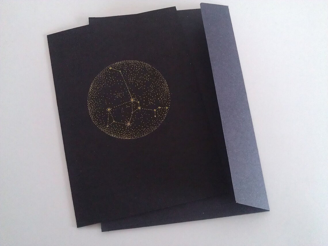 Star Sign Constellation Card With Matching Envelope - Etsy