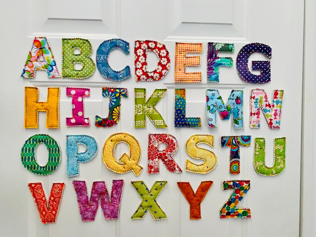Magnetic Fabric Alphabet Letters - Fabric and Fun With ABC Magnets! - Etsy