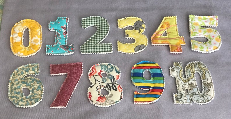 Fabric Numbers 0-10, Fabric, Magnetic - Etsy