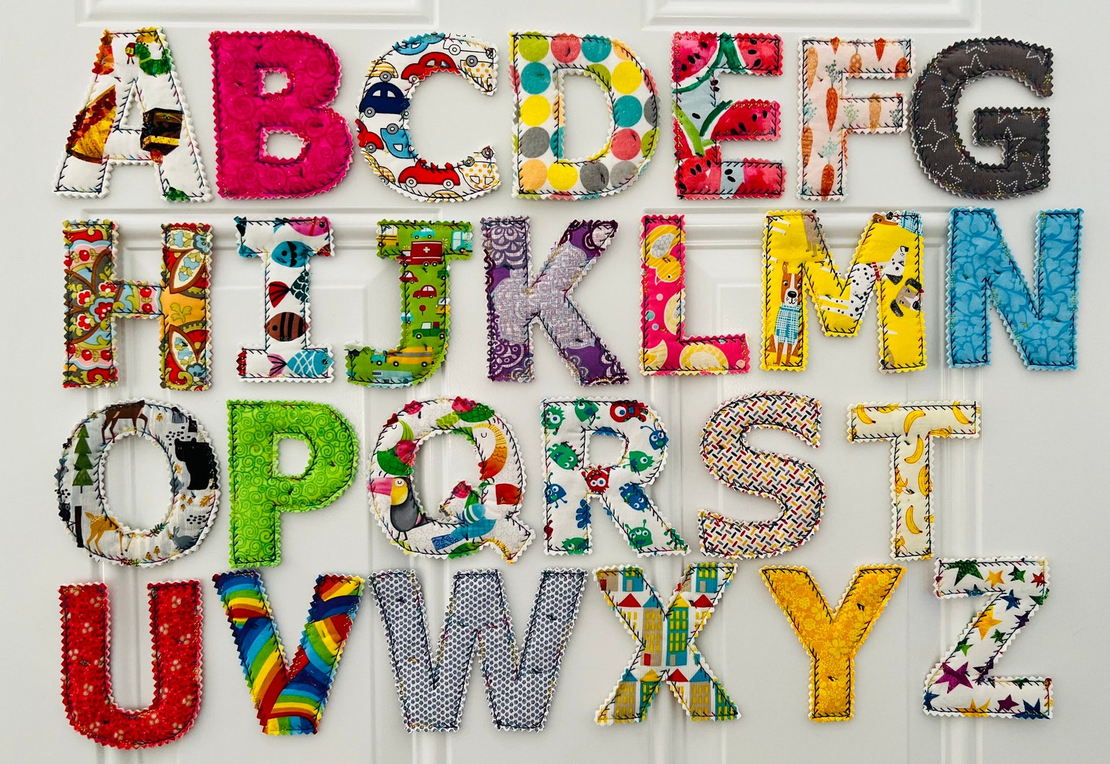 Magnetic Fabric Alphabet Letters Fabric and Fun With ABC - Etsy