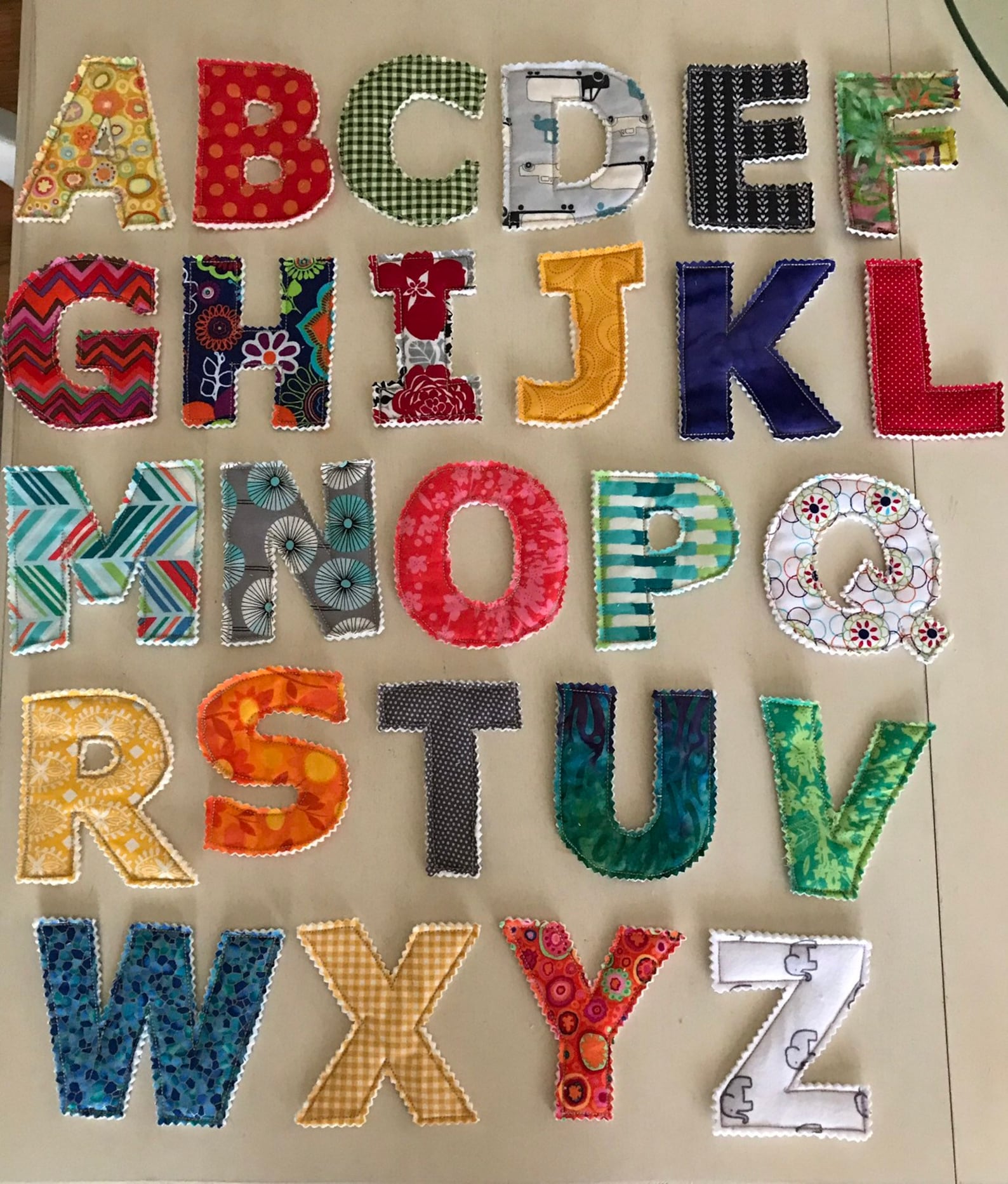 Magnetic Fabric Alphabet Letters Fabric and Fun With ABC - Etsy