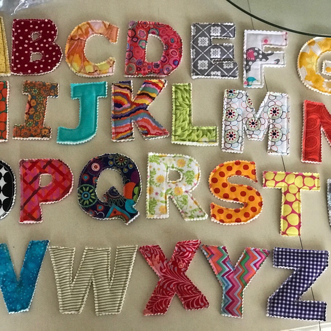 Magnetic Fabric Alphabet Letters tissu et amusement avec des - Etsy France