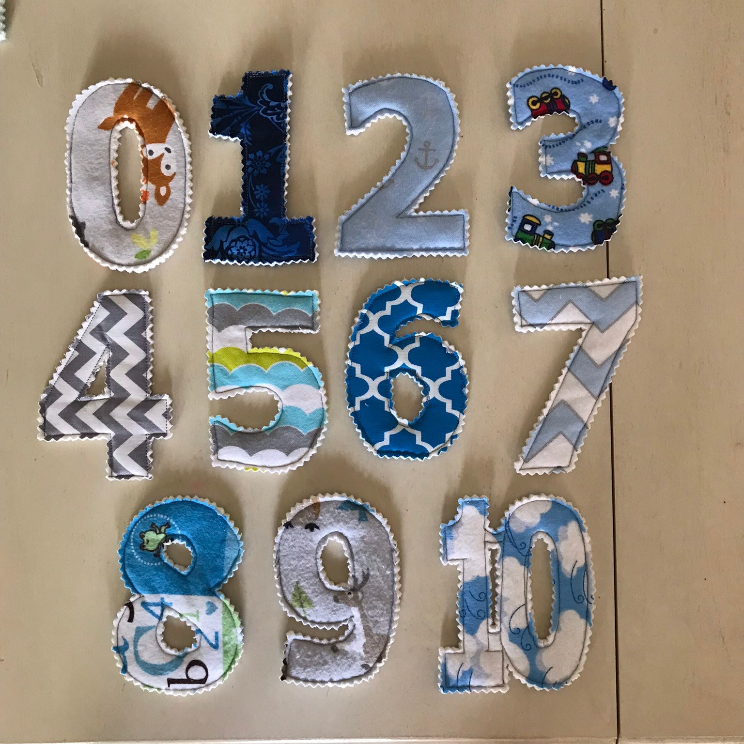 Fabric Numbers 0-10, Fabric, Magnetic - Etsy