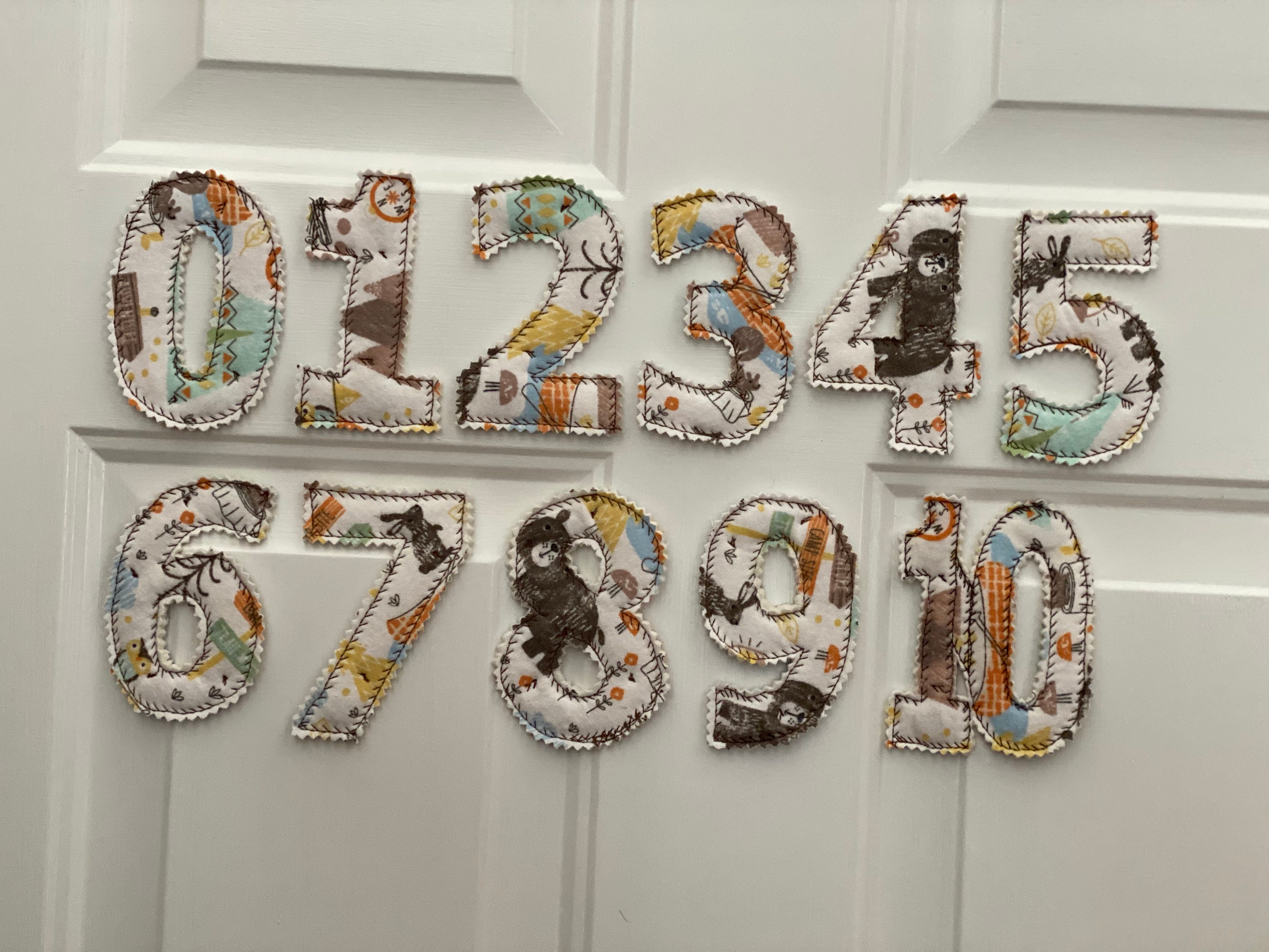 Fabric Numbers 0-10, Fabric, Magnetic - Etsy