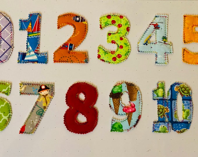 Fabric Numbers 0-10, Fabric, Magnetic - Etsy