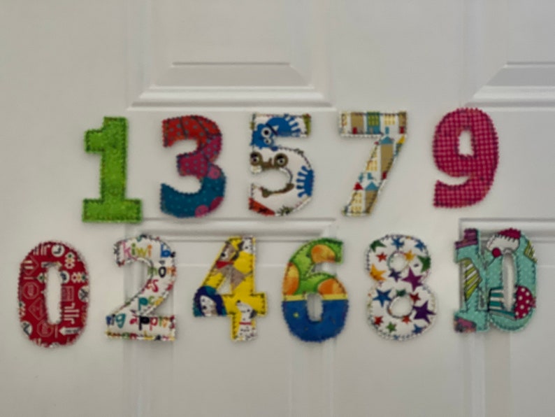 Fabric Numbers 0-10, Fabric, Magnetic - Etsy