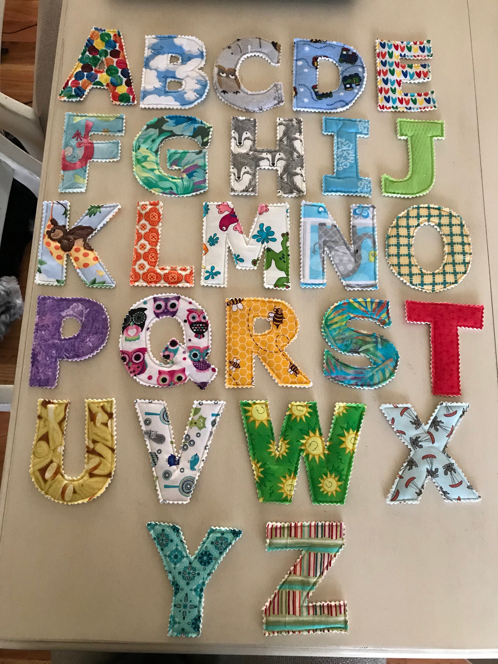 Magnetic Fabric Alphabet Letters Fabric and Fun With ABC - Etsy