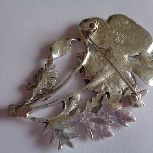Vintage Signed MASJ Silvertone Large Poppy Brooch/pin 1986 - Etsy UK