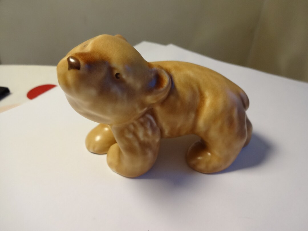 Vintage Sylvac Ceramic Standing Beige/brown Bear Cub - Etsy