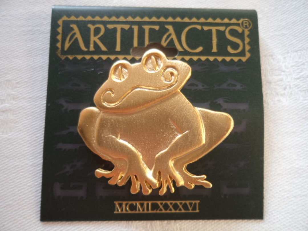 Vintage Signed JJ Goldtone Smiling Frog Brooch/pin - Etsy