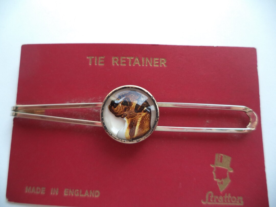 Vintage Signed Stratton Goldtone Boxer Dog Tie Pin - Etsy