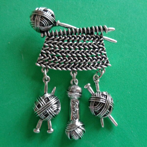 Knitting Brooch - Etsy UK