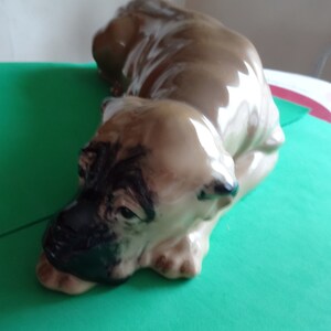 Vintage Szeiler Very Large Ceramic Lying Boxer Dog 12 Inches Rare Find ...