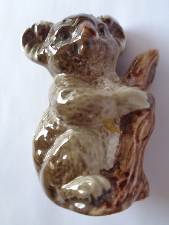 Vintage Signed Beswick Ceramic Gloss Koala Climbing a Tree - Etsy Australia
