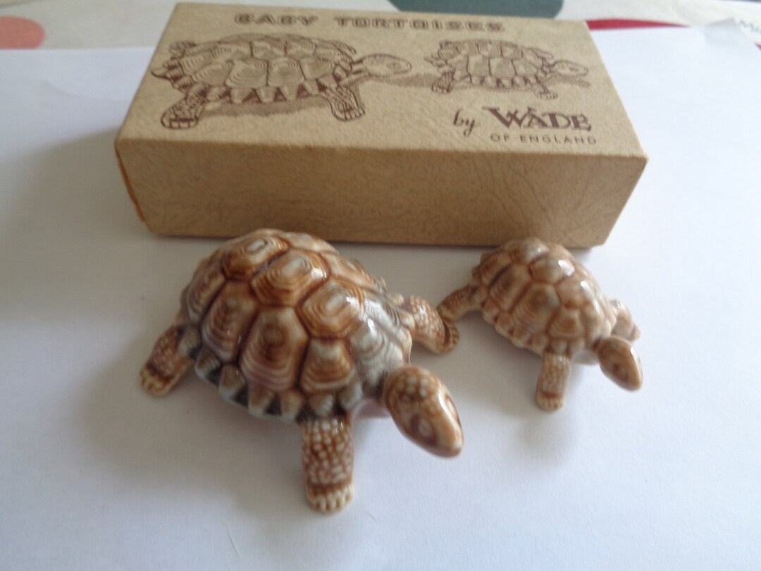 Vintage Stamped Wade Ceramic Mother and Baby Tortoises Boxed - Etsy