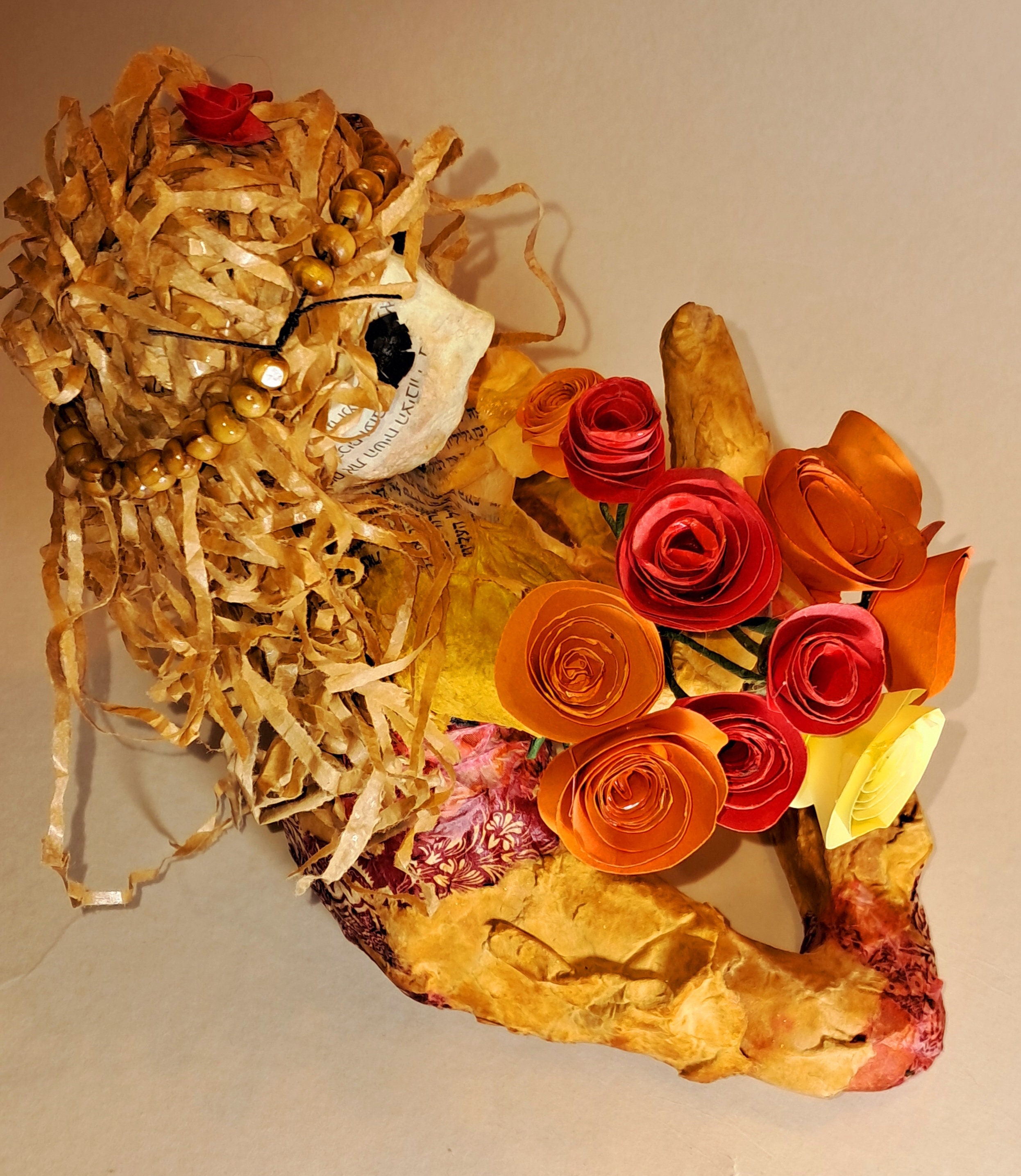 Eco-friendly Art, Paper Mache Statuette, Upcycled Journals, Only Paper ...