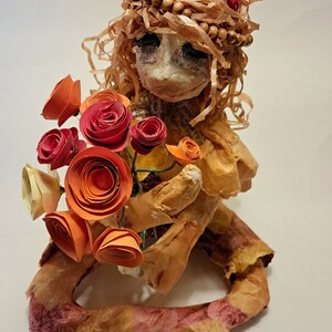 Eco-friendly Art, Paper Mache Statuette, Upcycled Journals, Only Paper ...