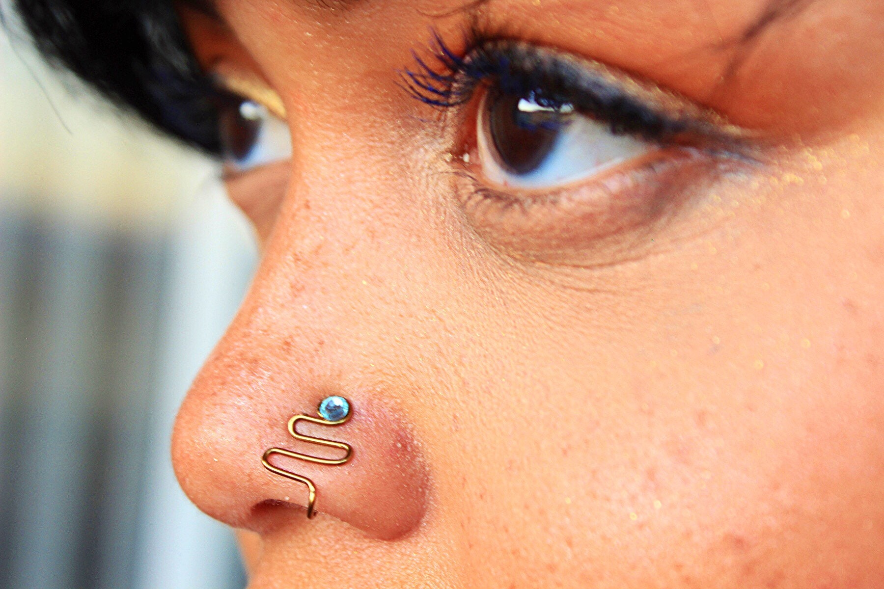 Snake Nose Cuff Clip Jewelry Swirly Choose Stone Color | Etsy