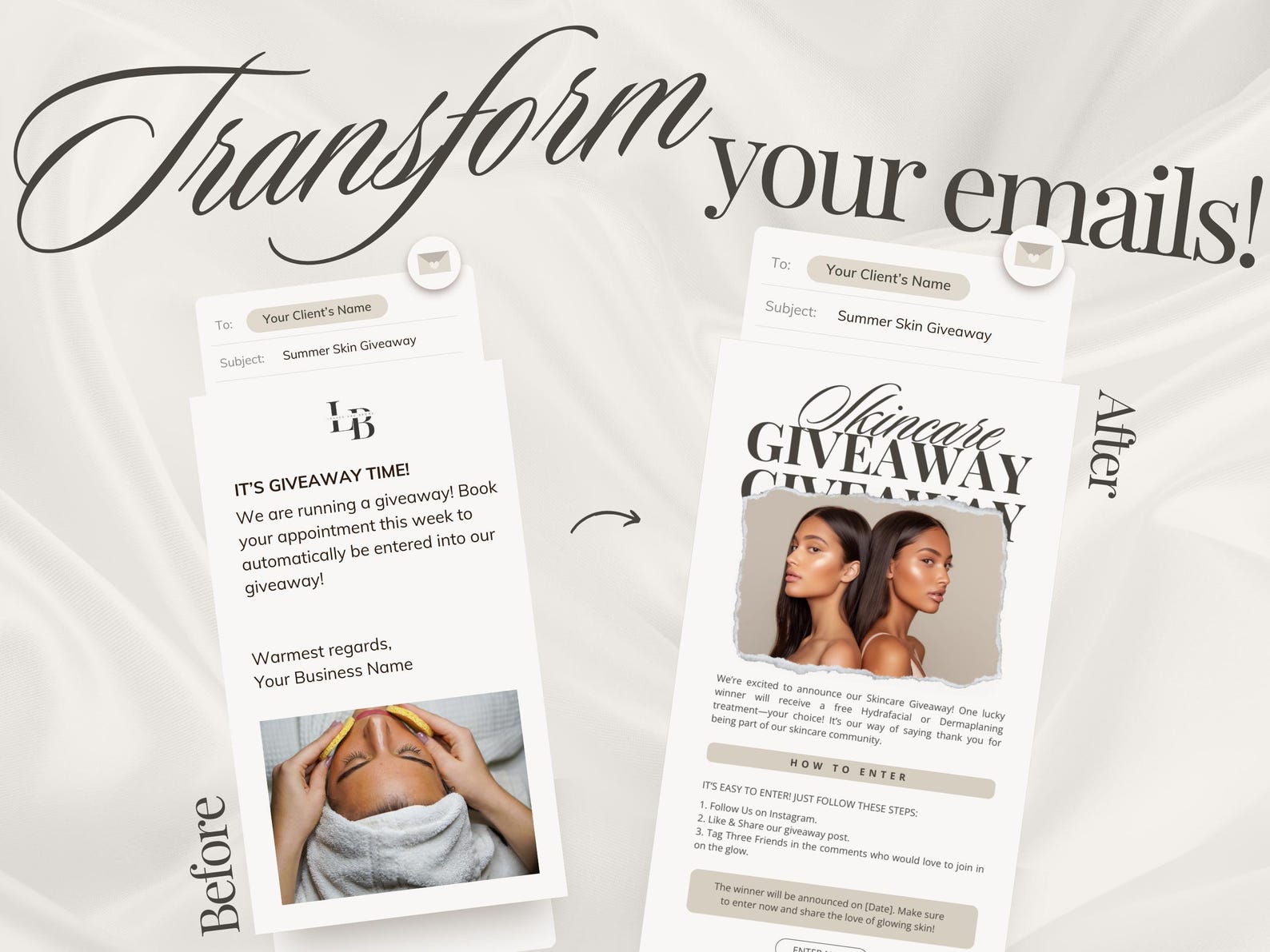 Esthetician | Skincare Template | Email Marketing | Acuity Scheduling ...