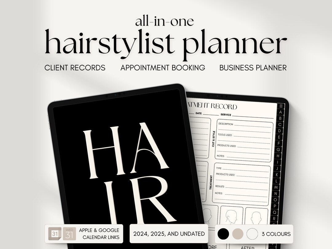 Hairstylist Appointment Planner Hair Salon Appointment Book Hair ...