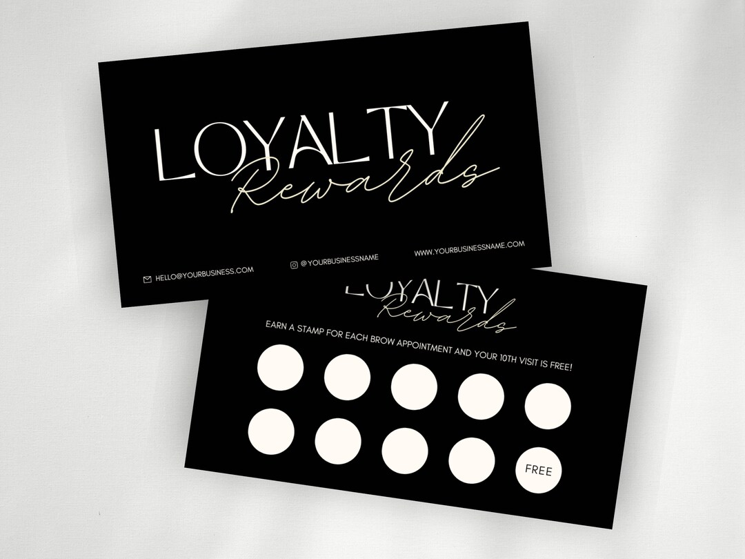 Loyalty Card | Esthetician Template | Thank You Cards Business | Beauty ...