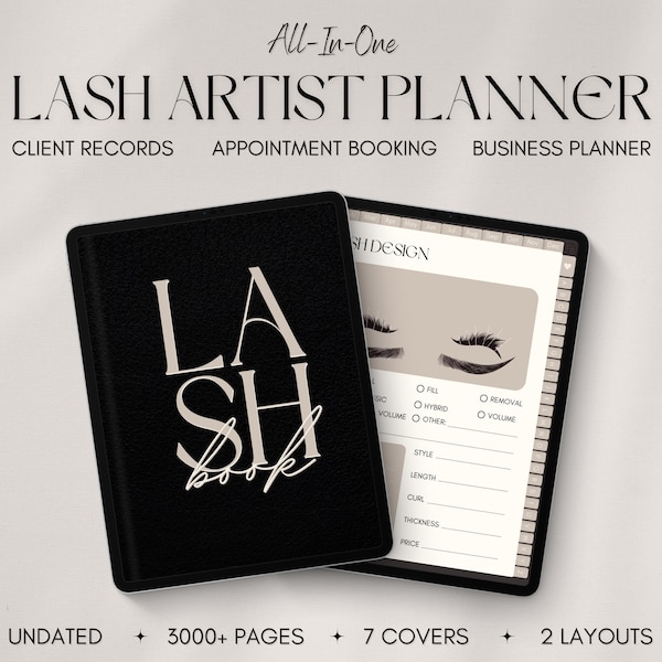 Eyelash Tech Appointment Planner - Etsy