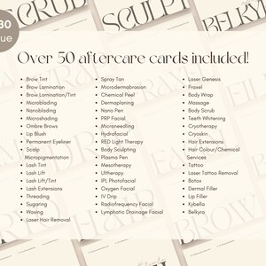 Aftercare Cards Skincare Template Esthetician Template Aftercare ...