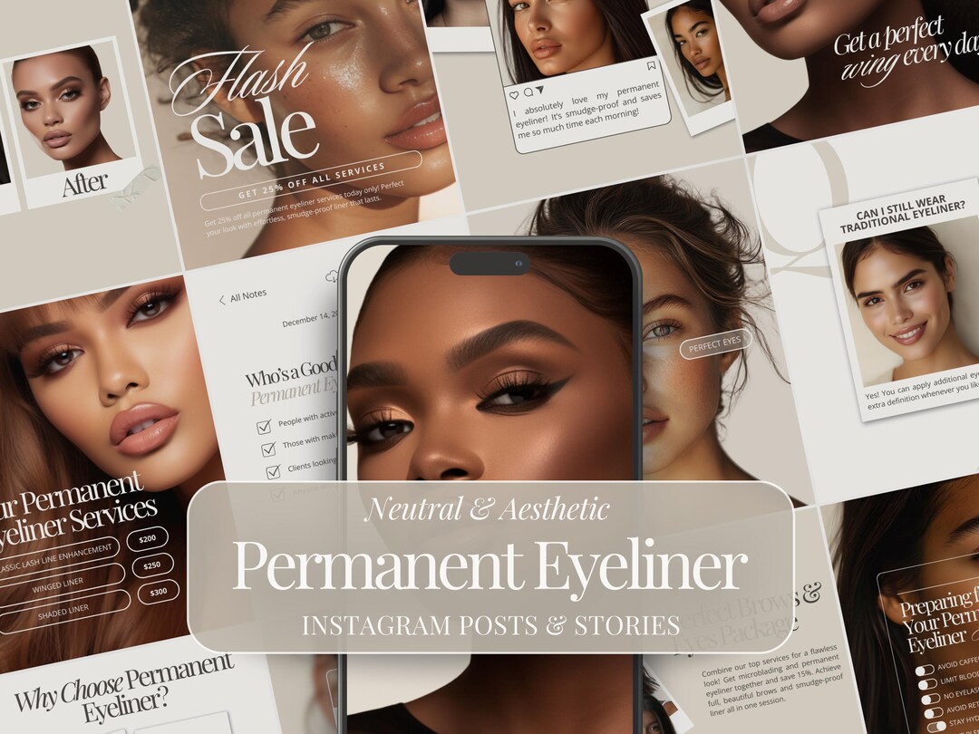 Permanent Eyeliner Instagram Posts & Stories, Permanent Makeup Artist ...