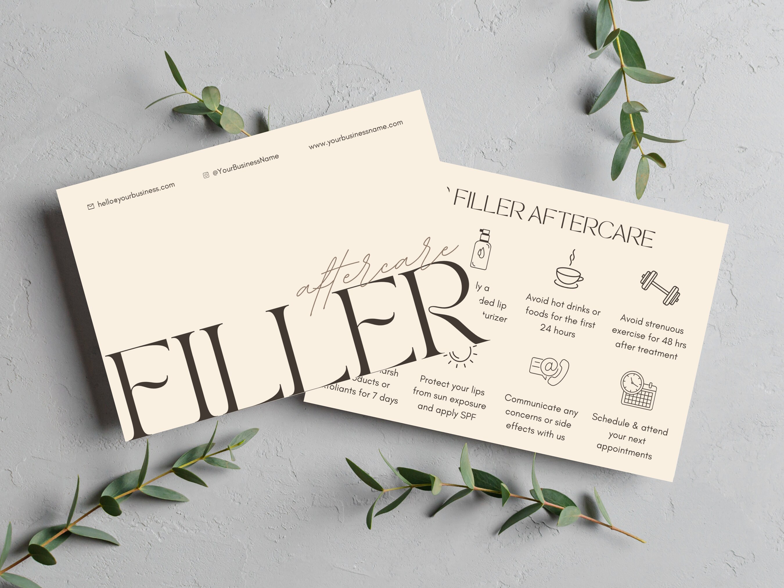 Canva Aftercare Cards Nurse Injector Esthetician - Etsy