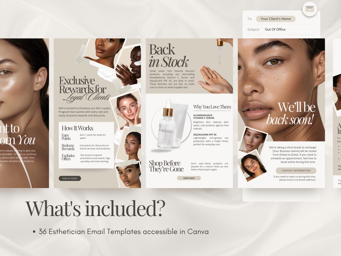 Esthetician | Skincare Template | Email Marketing | Acuity Scheduling ...