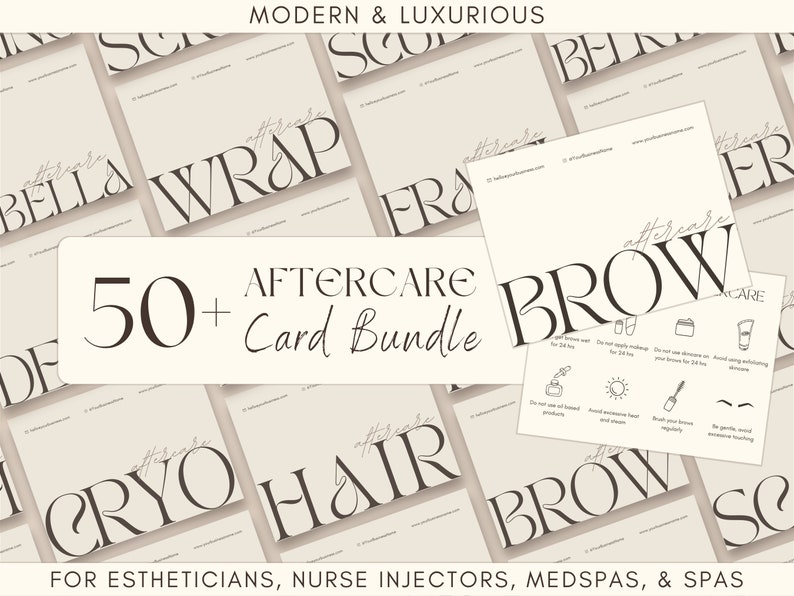 Aftercare Cards Skincare Template Esthetician Template Aftercare ...