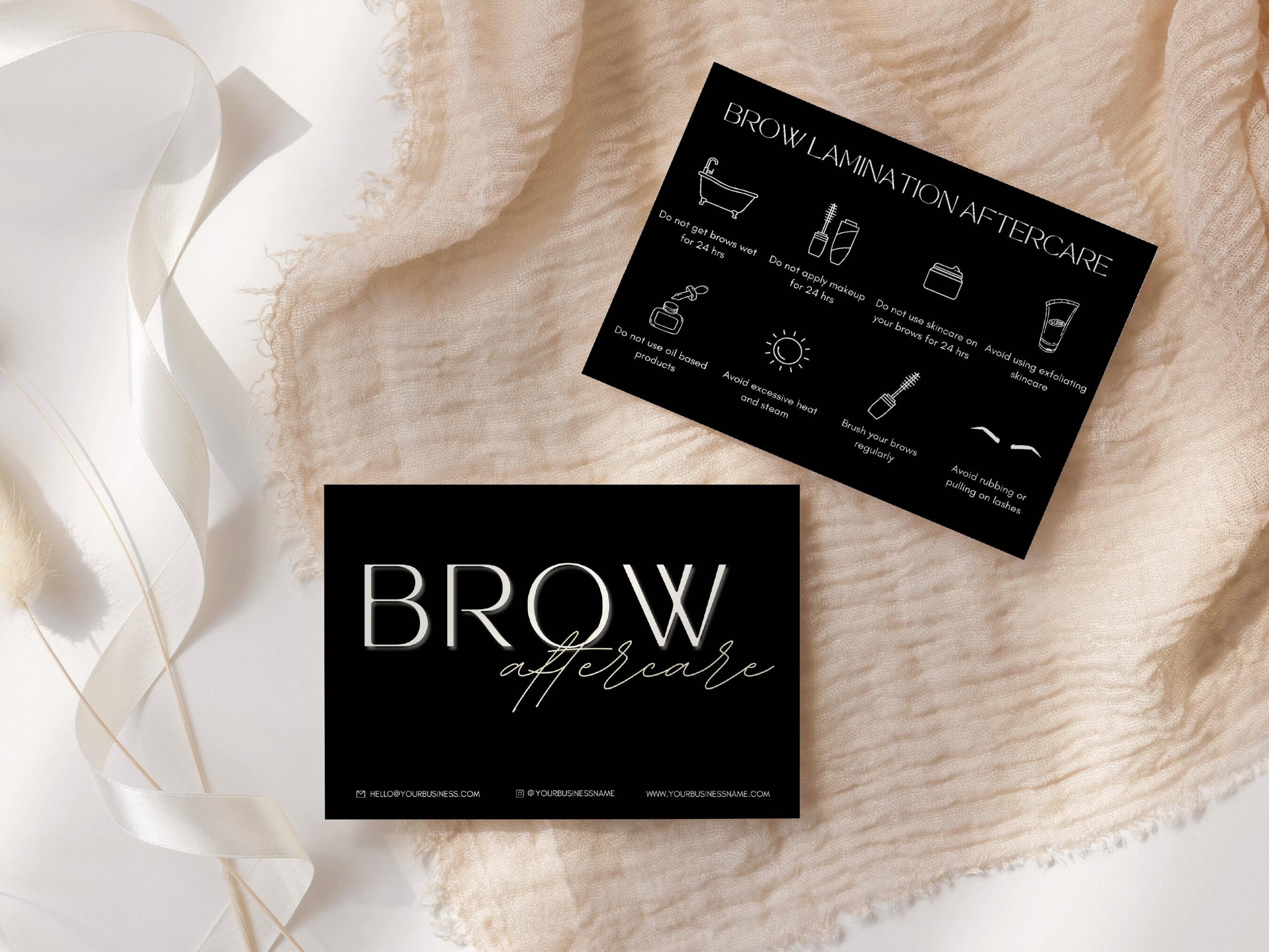 Brow Lamination | Aftercare Cards | Eye Brows | Branding Kit ...