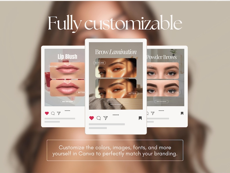Brow Tech Instagram Post and Story Templates | Beauty Salon ...