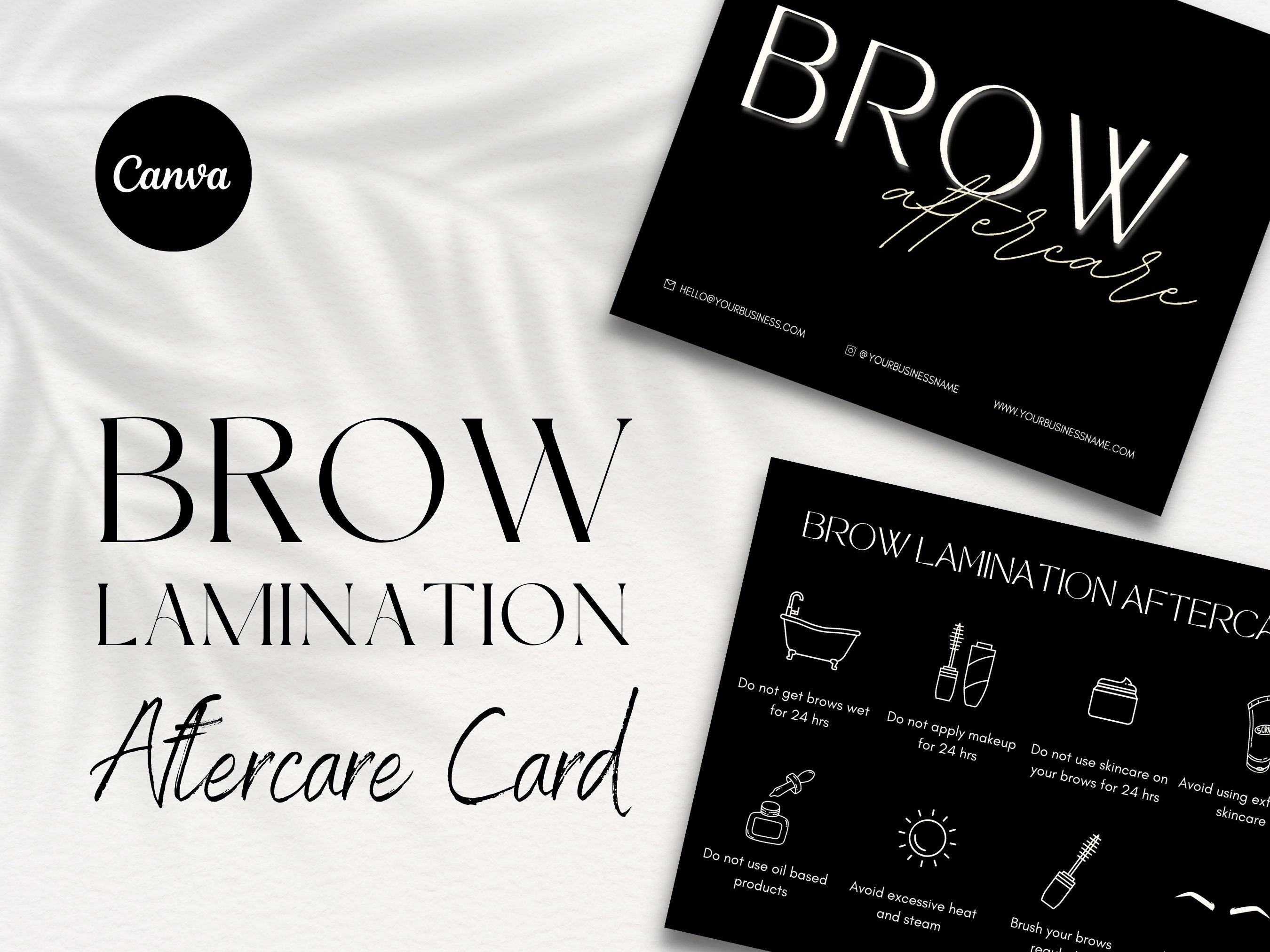 Brow Lamination | Aftercare Cards | Eye Brows | Branding Kit ...